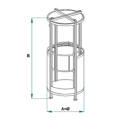 Round crane man basket - Boscaro Italia