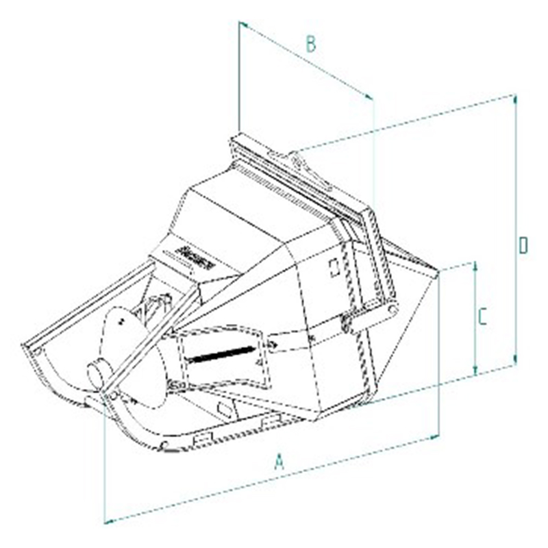 Laydown concrete column skip with rubber hose and forklift pockets ...