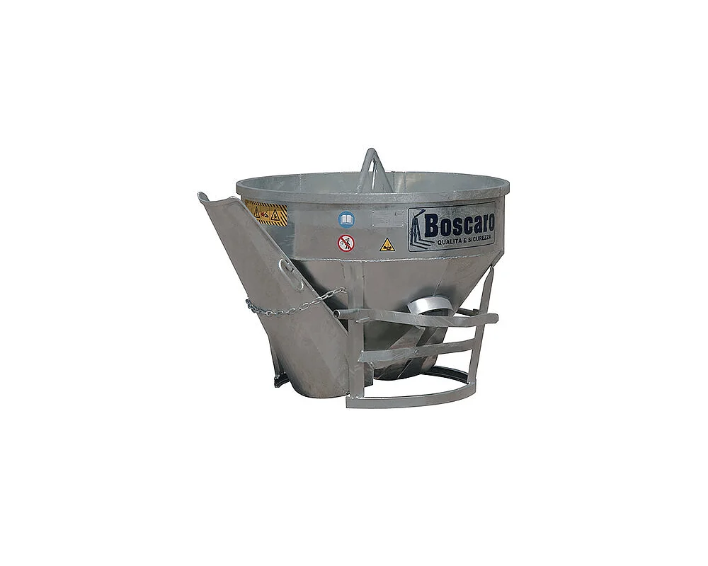 Galvanized conical concrete bucket with bottom and side discharge ...