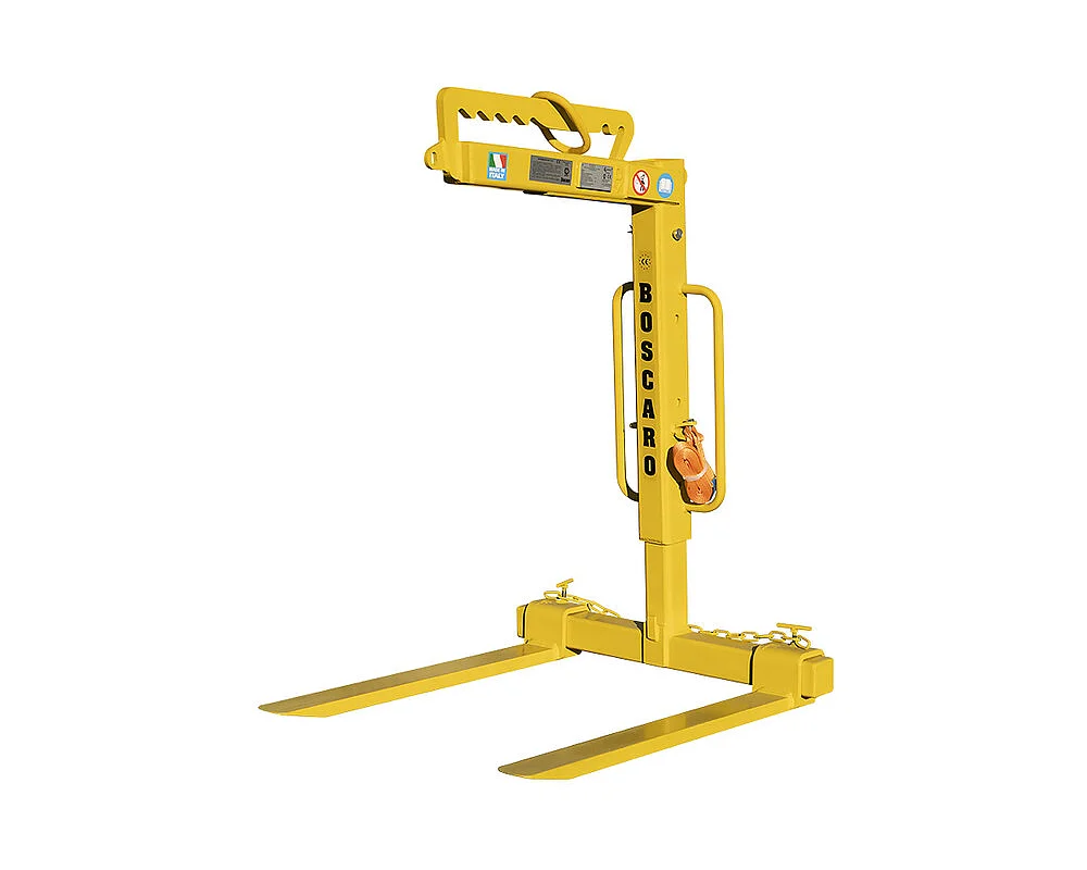 Manual balancing crane fork telescopic in height - Boscaro Italia