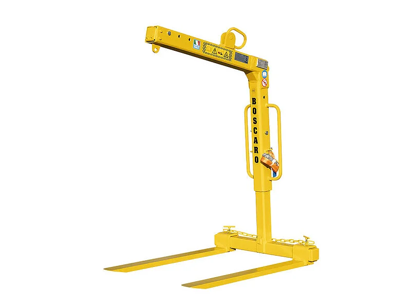 Telescopic self levelling crane fork with internal springs - Boscaro Italia