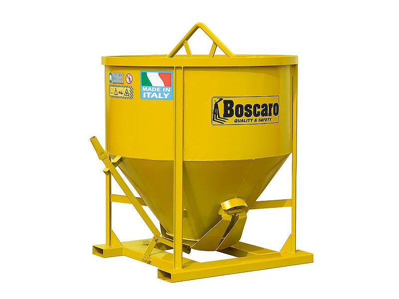 Conical concrete bucket with bottom discharge and forklift pockets ...