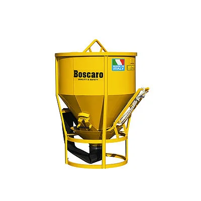 Conical concrete bucket with rubber hose - Boscaro Italia