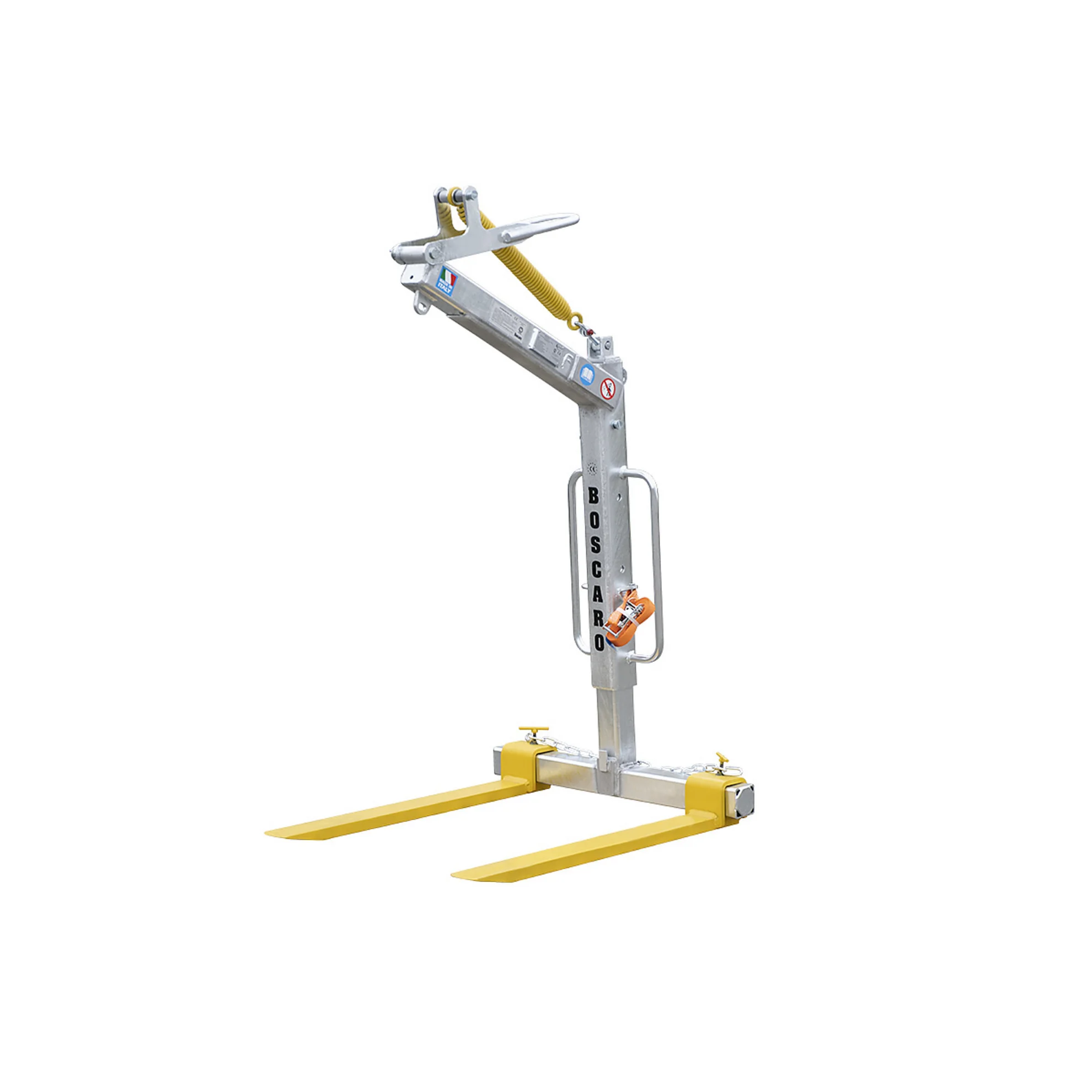 Galvanized self levelling crane fork with telescopic height - Boscaro ...