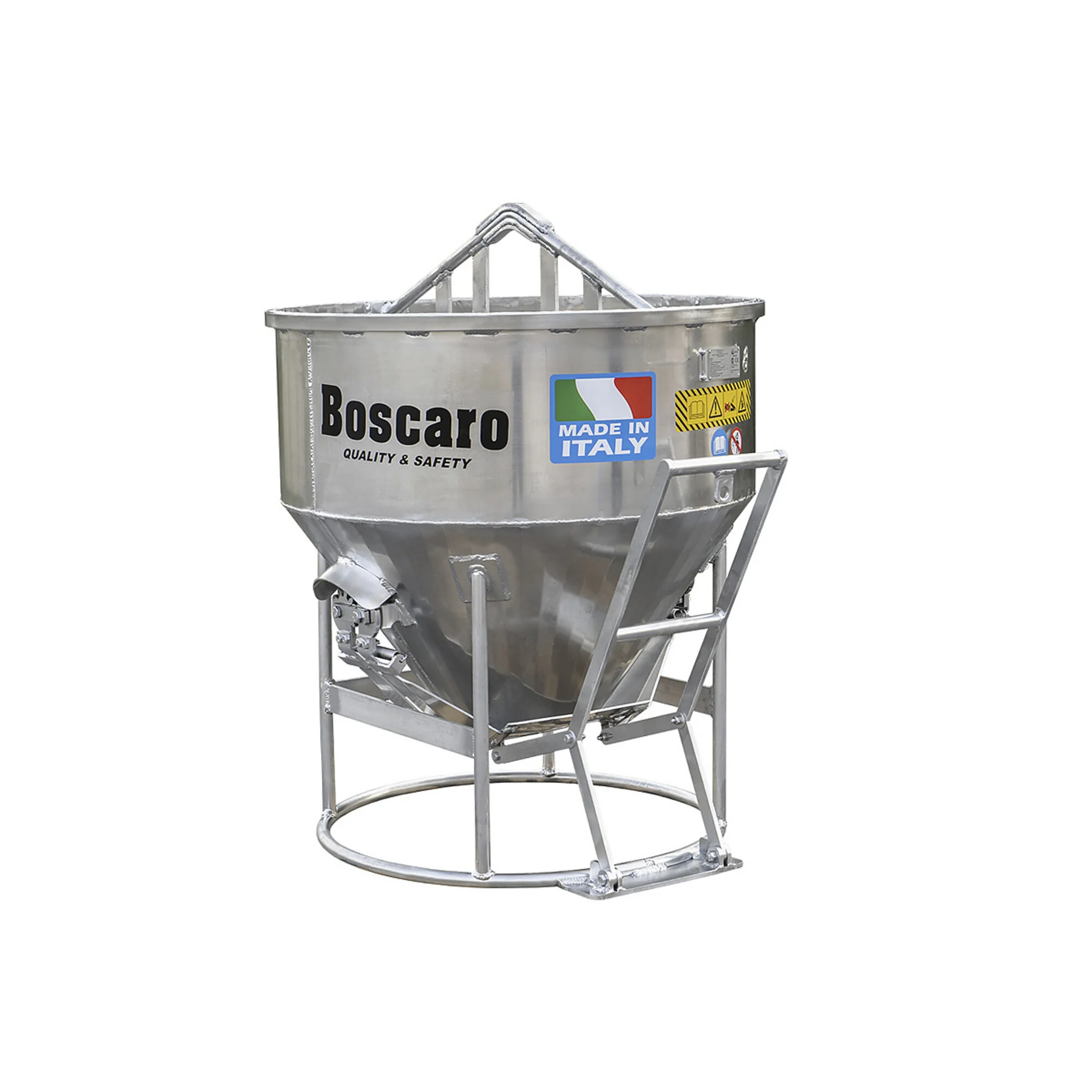 Aluminum conical concrete bucket with bottom discharge - Boscaro Italia