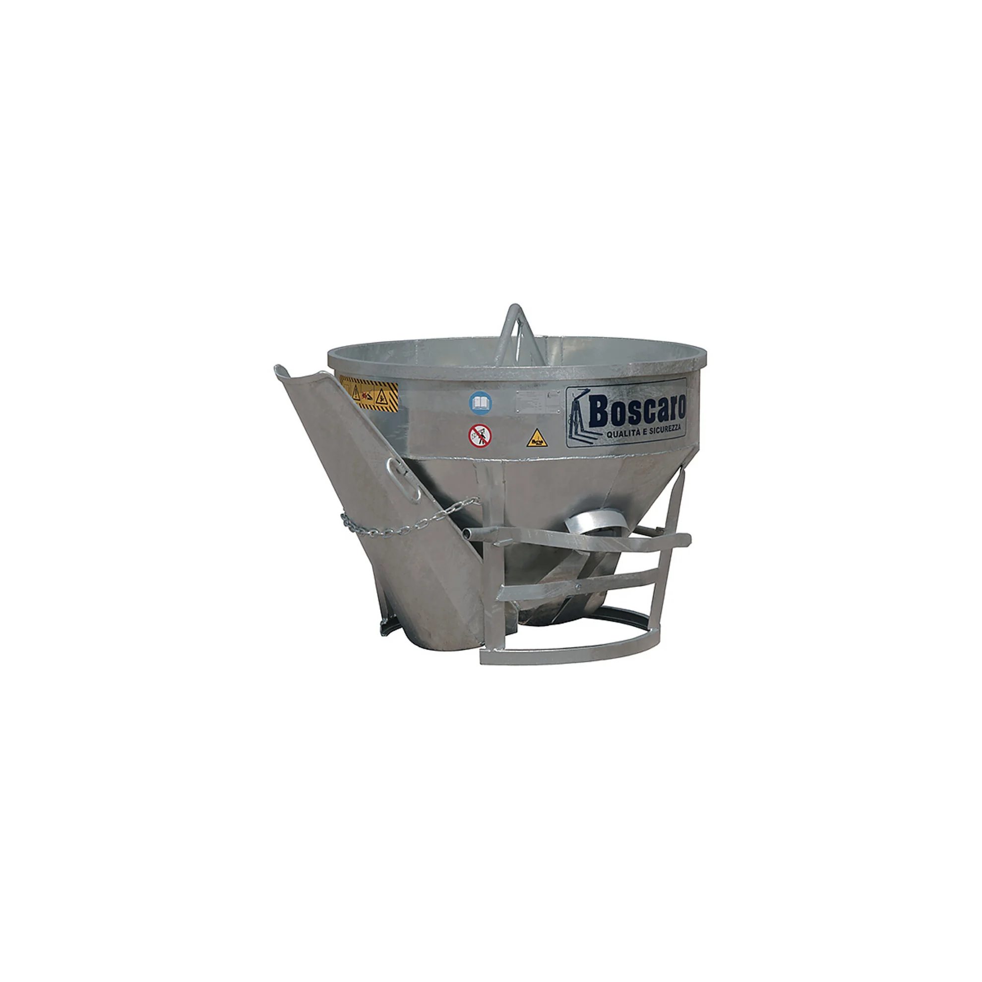 Galvanized conical concrete bucket with bottom and side discharge ...