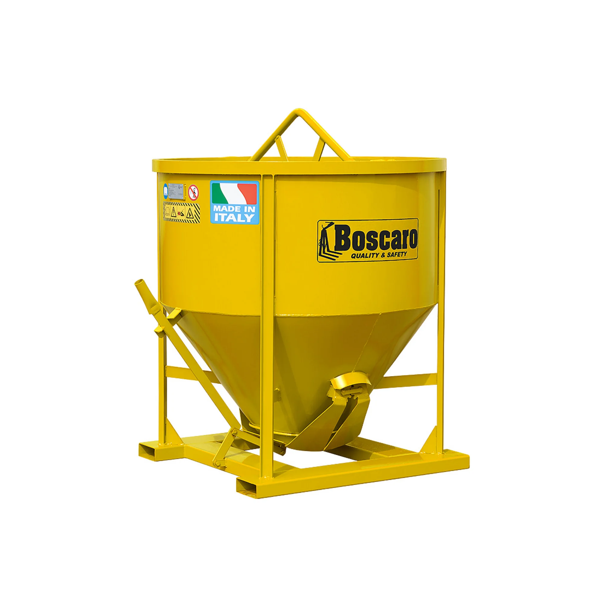 Conical concrete bucket with bottom discharge and forklift pockets ...