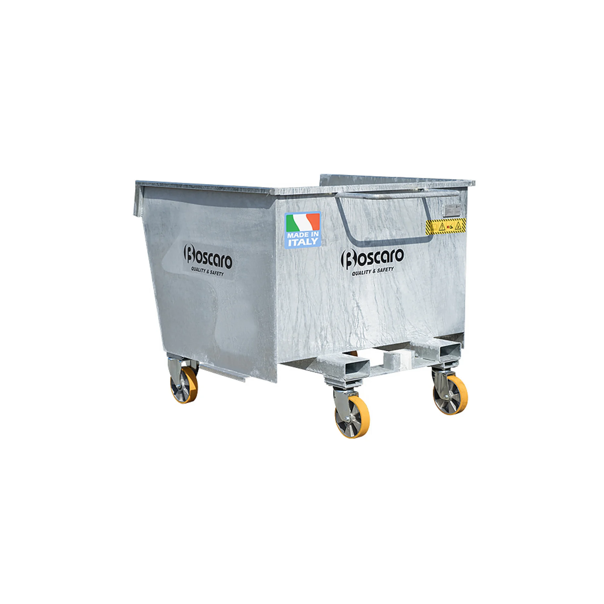 Galvanized forklift tipping skip - Boscaro Italia